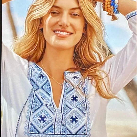 J. Jill | Tops | Jjill Embroidered Knit Peasant Top | Poshmark